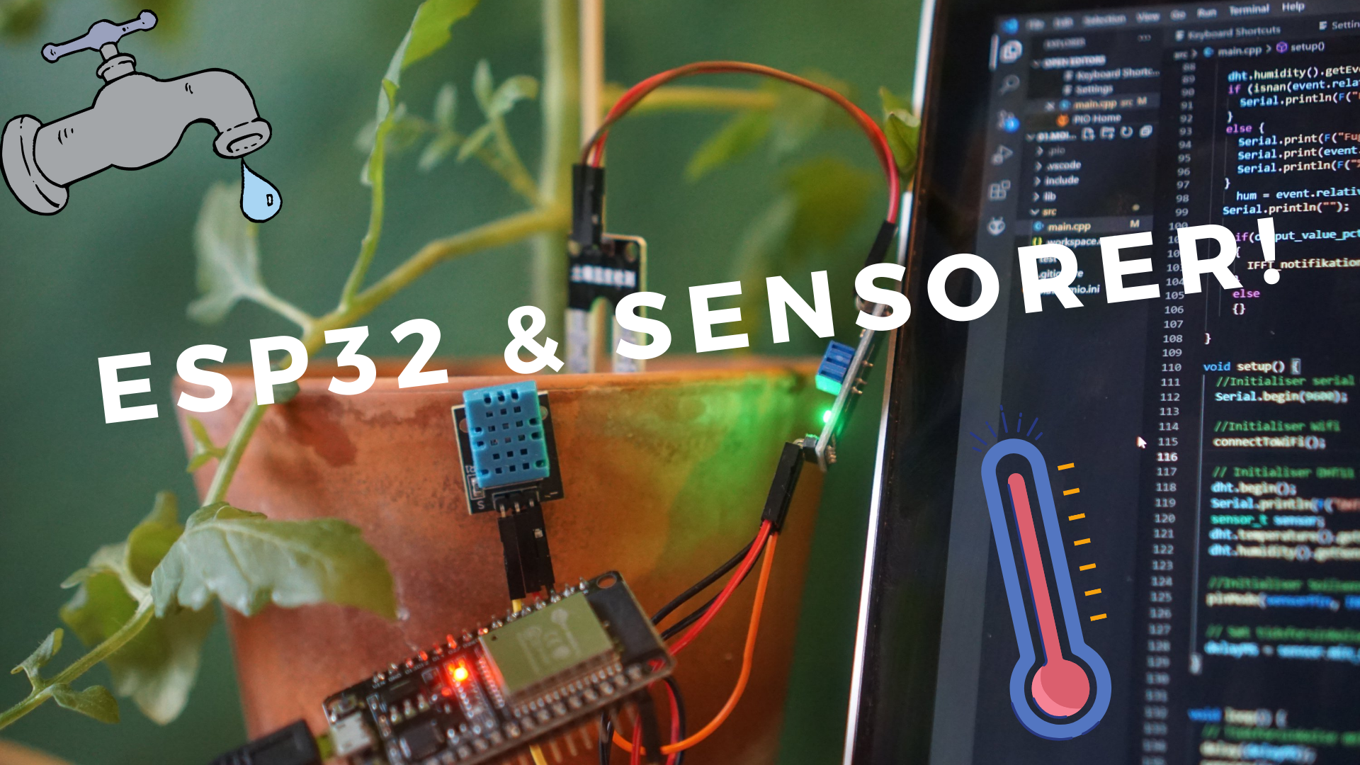 RED PLANTERNE MED ESP32 & IFTTT!